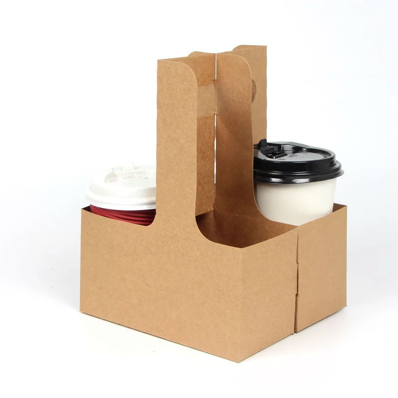 Custom kraft coffee Paper Cup Holder - Dreamfly Packaging Co.,Ltd