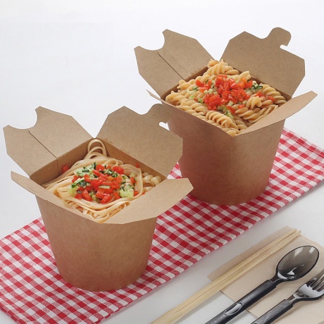 High Custom Food Grade FDA Certificated Disposable Kraft Paper Noodle ...
