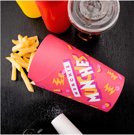 Eco-friendly French fries package container with custom design printed ...