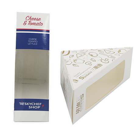 custom printed triangle cardboard disposable take away container ...