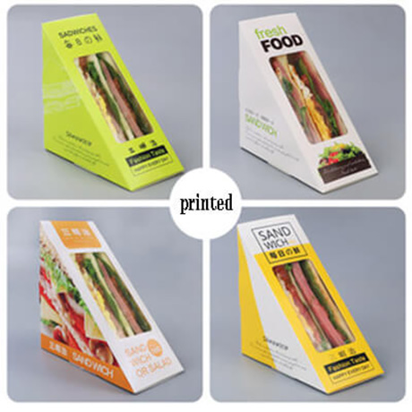 custom printed triangle cardboard disposable take away container ...